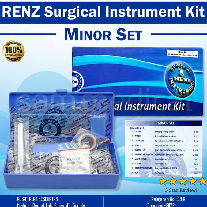 Jual RENZ MINOR SET SEDERHANA BOX PLASTIK - SURGICAL INSTRUMENT KIT ...