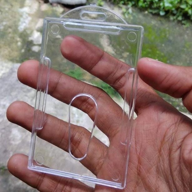 Jual Frame Casing Id Card Bening Tempat Id Card holder Kaca Acrylic ...
