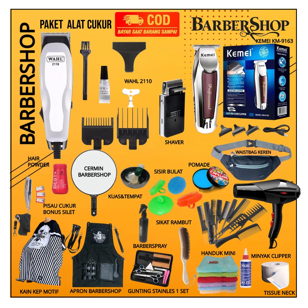 Jual Alat Cukur Rambut Paket Lengkap Peralatan Usaha Cukur Rambut ...