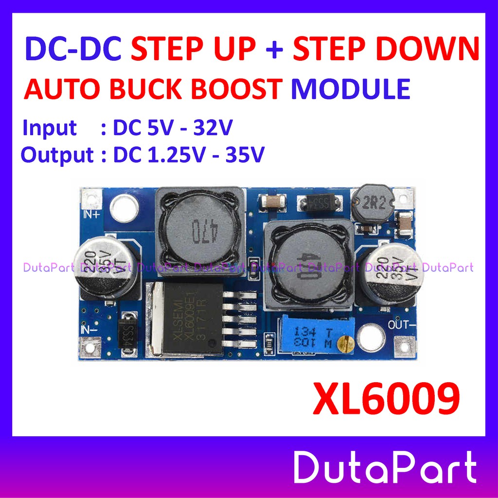 Jual DC-DC STEP UP + STEP DOWN Auto Adj Buck Boost Converter Module XL6009 | Shopee Indonesia