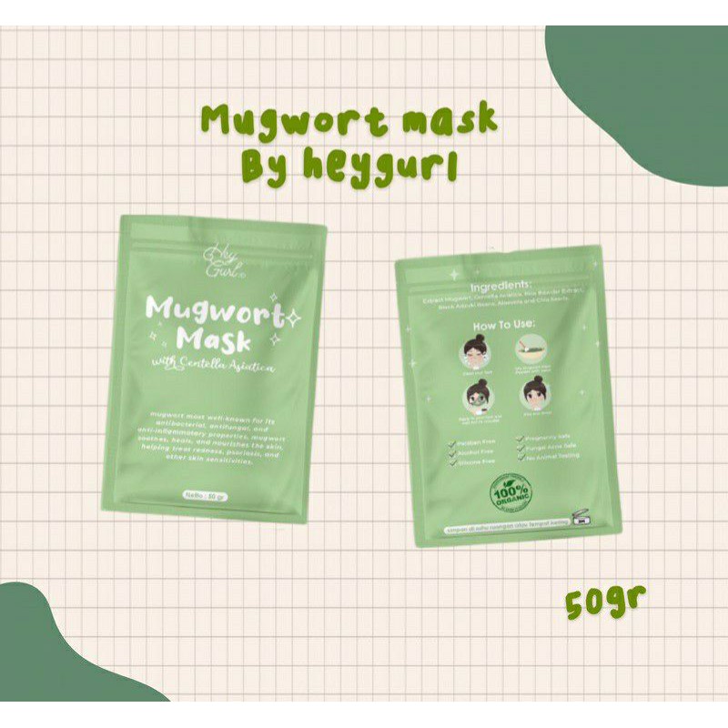 Jual mugwort mask by hey gurl! | Shopee Indonesia