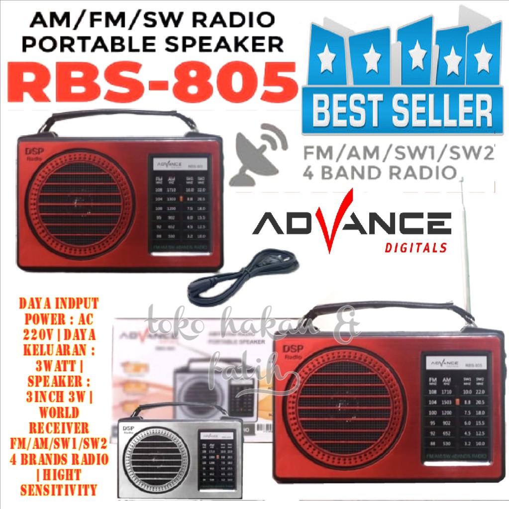 Jual Speaker Radio Portable Multifungsi Multi Band Advance RBS 805 - AM ...