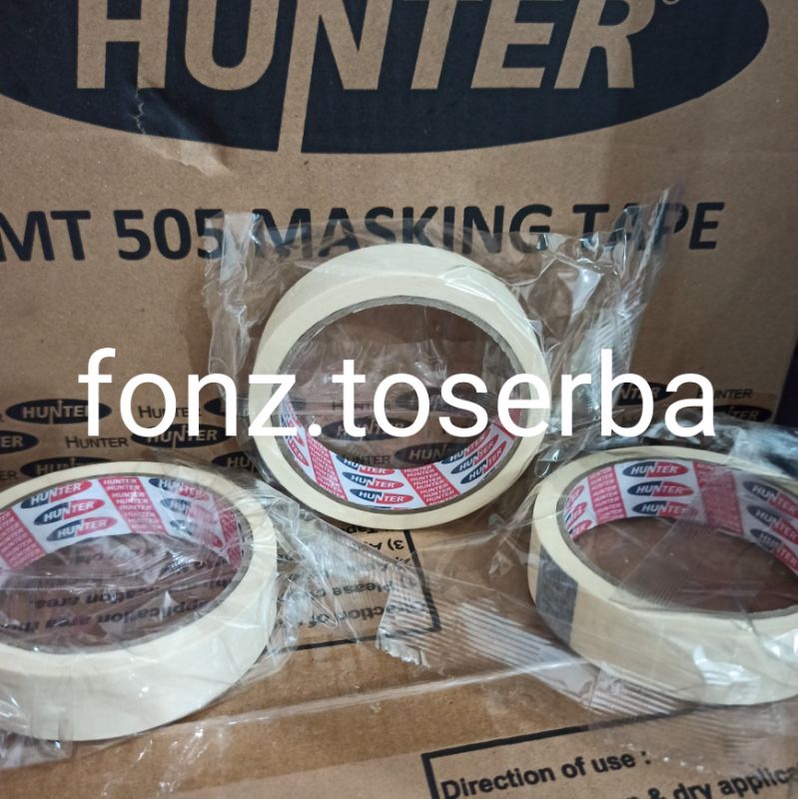 Jual masking tape hunter lem kertas lakban kertas 24mm x 20m | Shopee ...