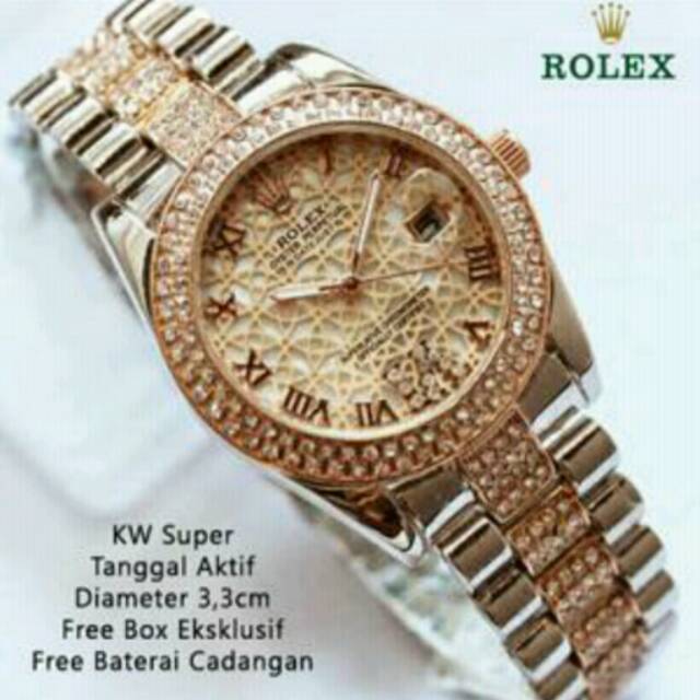 Jual Jam tangan wanita elegant exclusive Rolex Batik Princess Premium ...