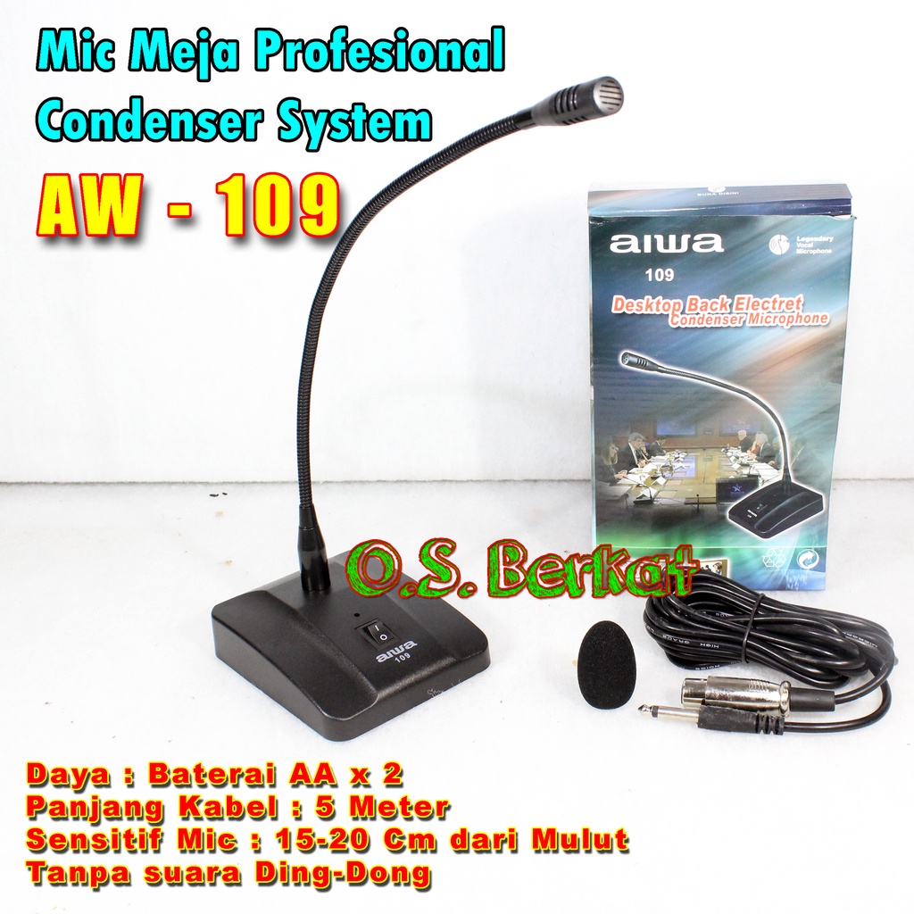 Jual Mic Meja Condensor AW 109 / Mic Podium AW - 109 / Mic Meja ...