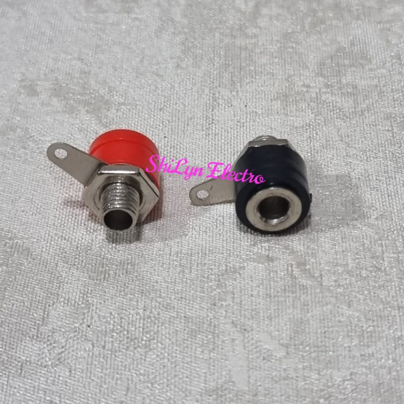 Jual SOKET BANANA FEMALE SOCKET MERAH HITAM 1 SET | Shopee Indonesia