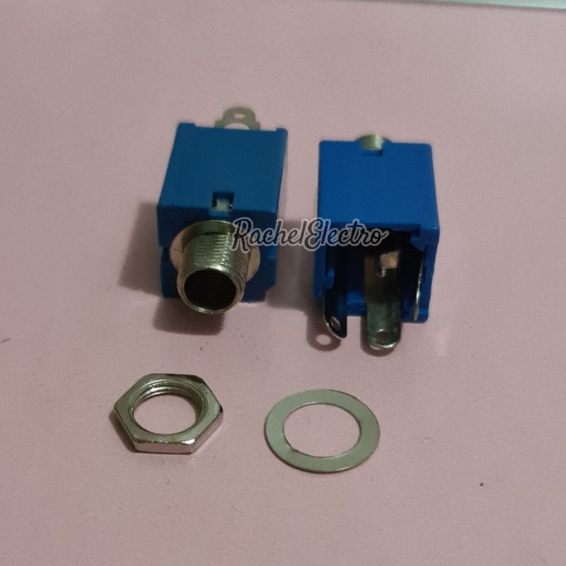 Jual HARGA SATUAN Socket Akai Biru Stereo Soket Akai Mono Segi Soket ...