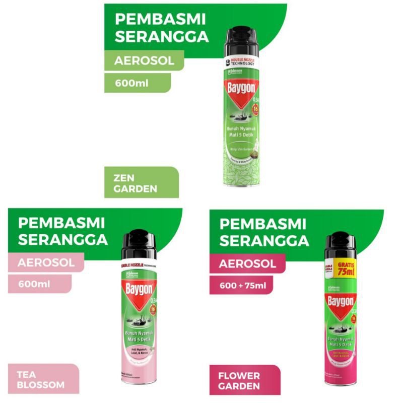 Jual Baygon Semprot Nyamuk 600ml All Varian | Shopee Indonesia
