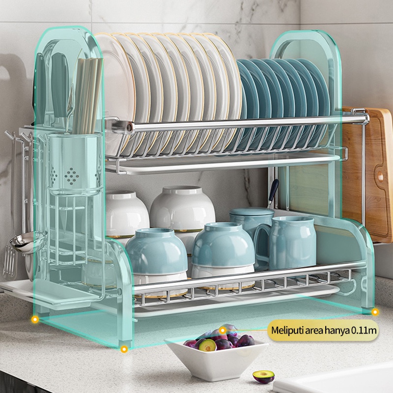 Jual Rak Piring Stainless Steel Rak Dapur Cuci Piring Wastafel Rak ...