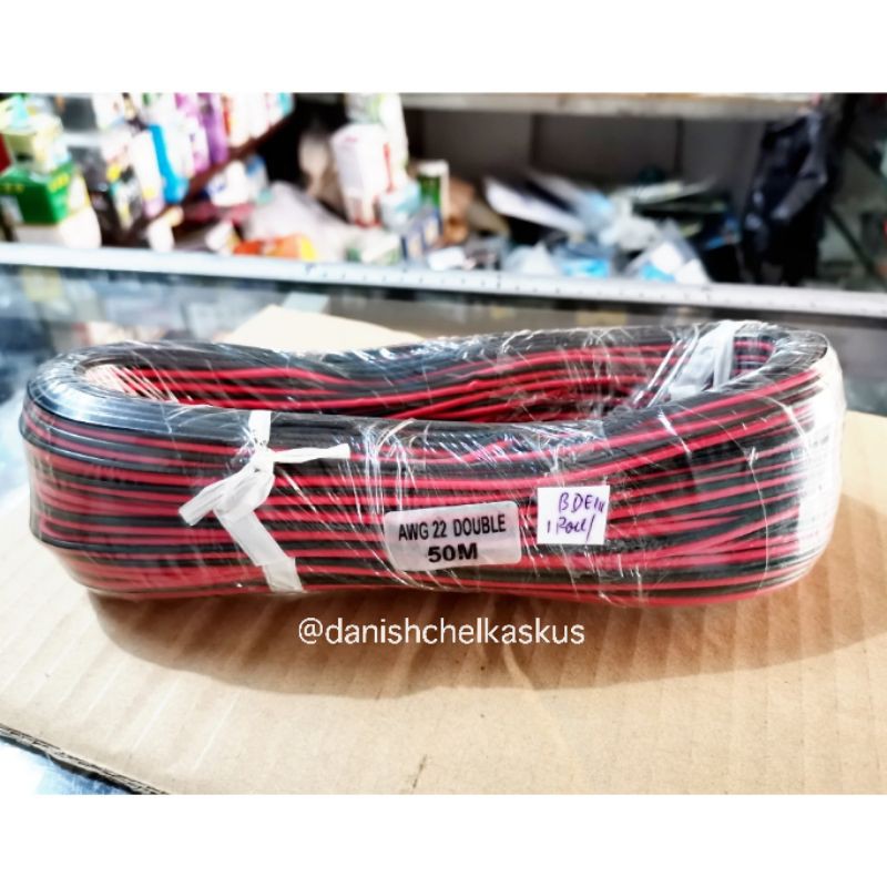 Jual KABEL AWG 22 MERAH HITAM 2 JALUR | Shopee Indonesia