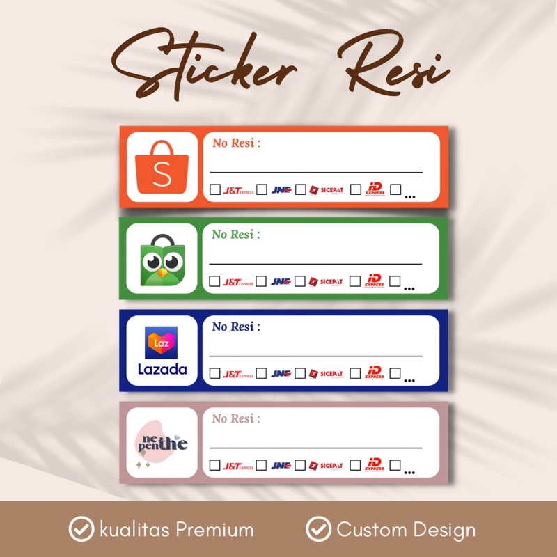 Jual STIKER LABEL RESI CUSTOM - STIKER LABEL RESI PENGIRIMAN | Shopee ...