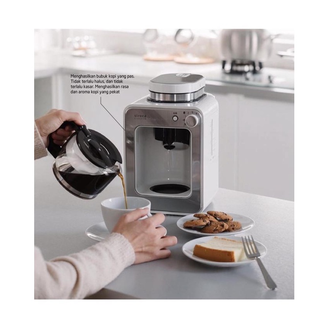 Jual Mesin Pembuat Kopi Otomatis Ada Grinder | Siroca Coffee Maker ...