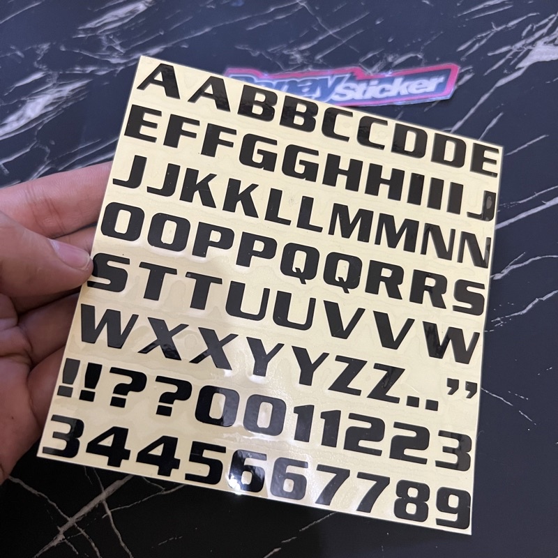 Jual STICKER STIKER ABJAD ANGKA HURUF LEMBAR SET CUTTING | Shopee Indonesia
