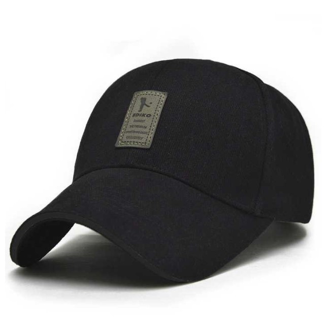 Jual Topi Baseball Golf warna hitam bahan Cotton, Faux Leather ...