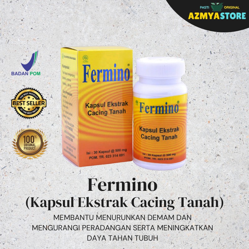 Jual Fermino Kapsul Ekstrak Cacing Tanah Obat Tipes Typus Tifus ...