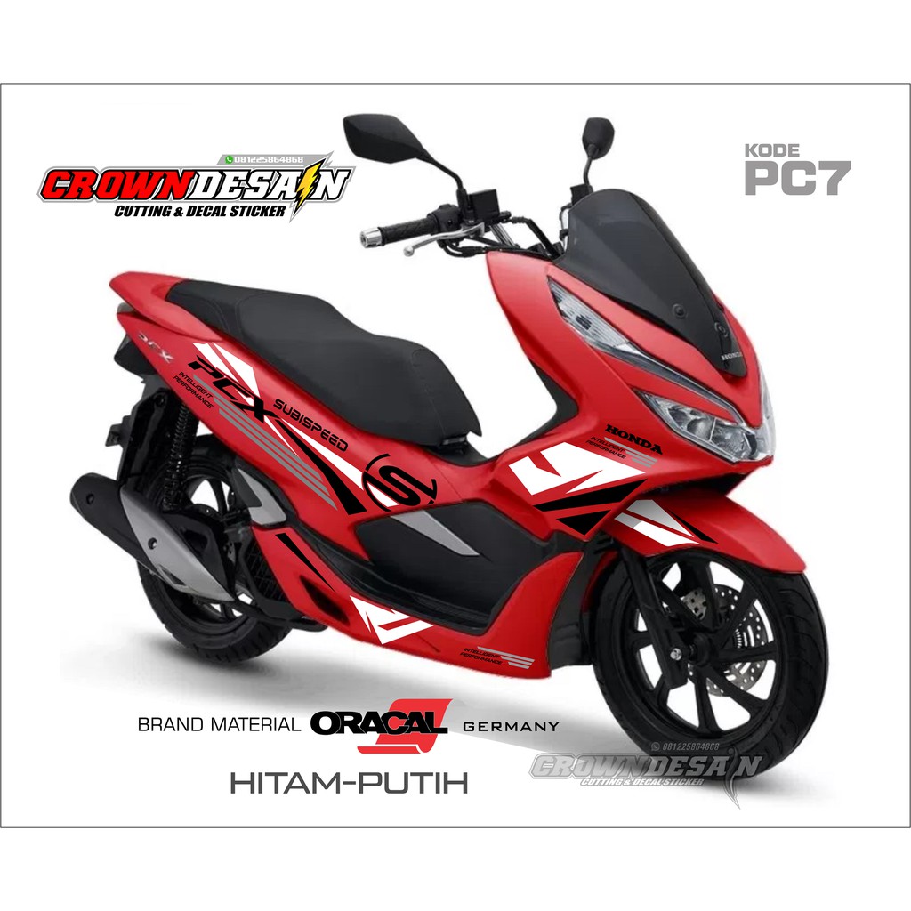 Jual Sticker Cutting PCX Putih Striping PCX Sticker Cutting PCX Abu ...