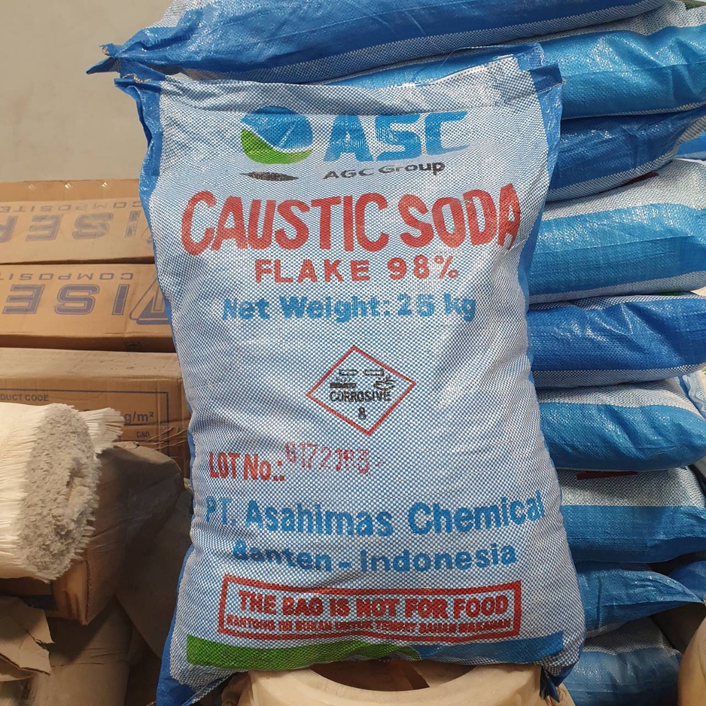 Jual Caustic Soda Flake 98 % Asahimas 25 Kilogram NaOH | Shopee Indonesia