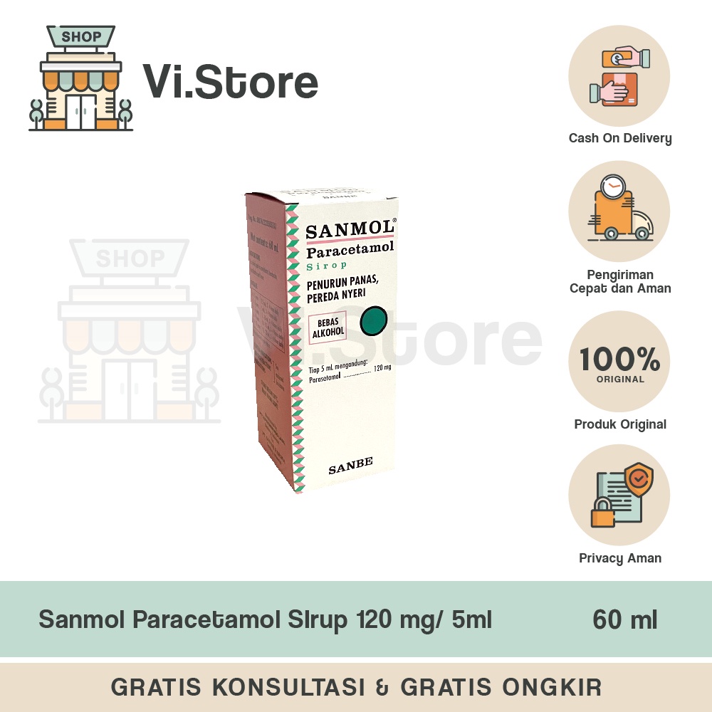 Jual Sanmol Sirup 60 ml/ Sanmol Sirup Forte 60 ml/ Sanmol Drops 15 ml ...
