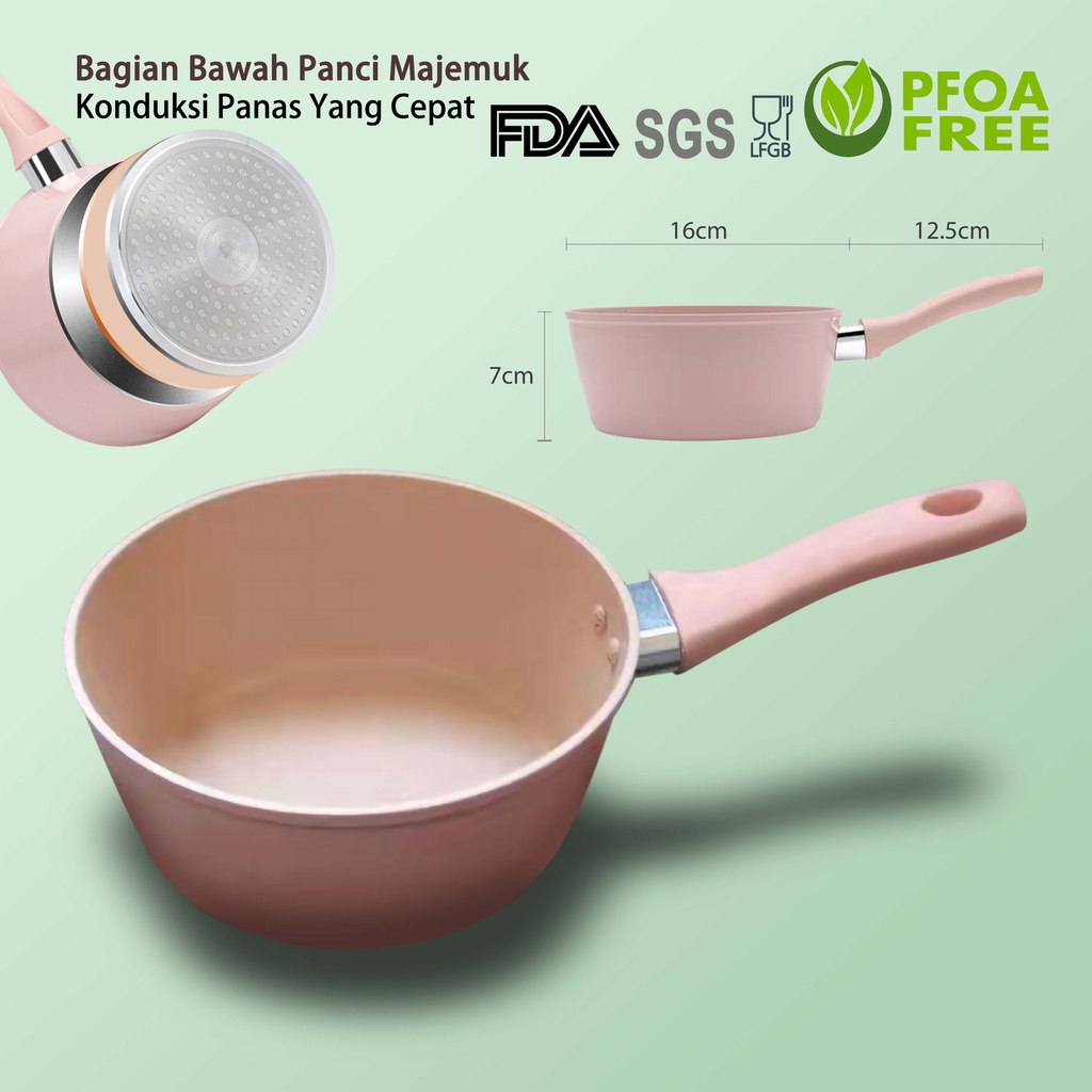 Jual cookware panci set baby bayi susu sauce pan fry pan frypan mini ...