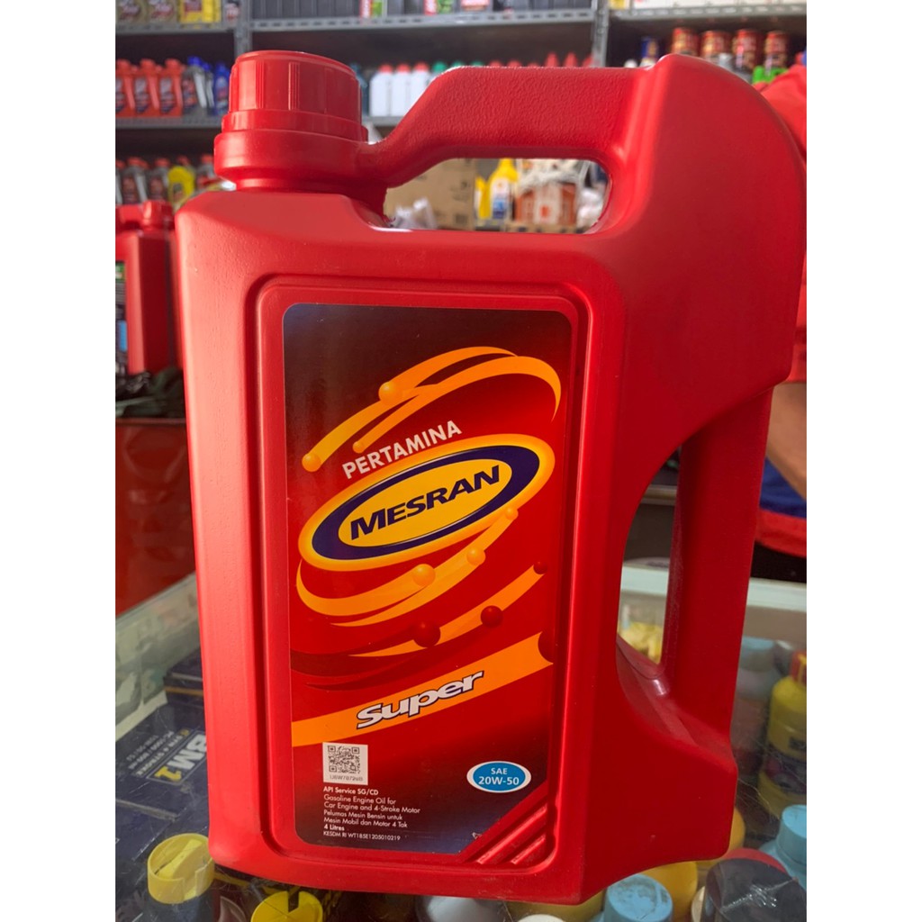 Jual Pertamina Mesran Super SAE 20W-50 (4L) | Shopee Indonesia