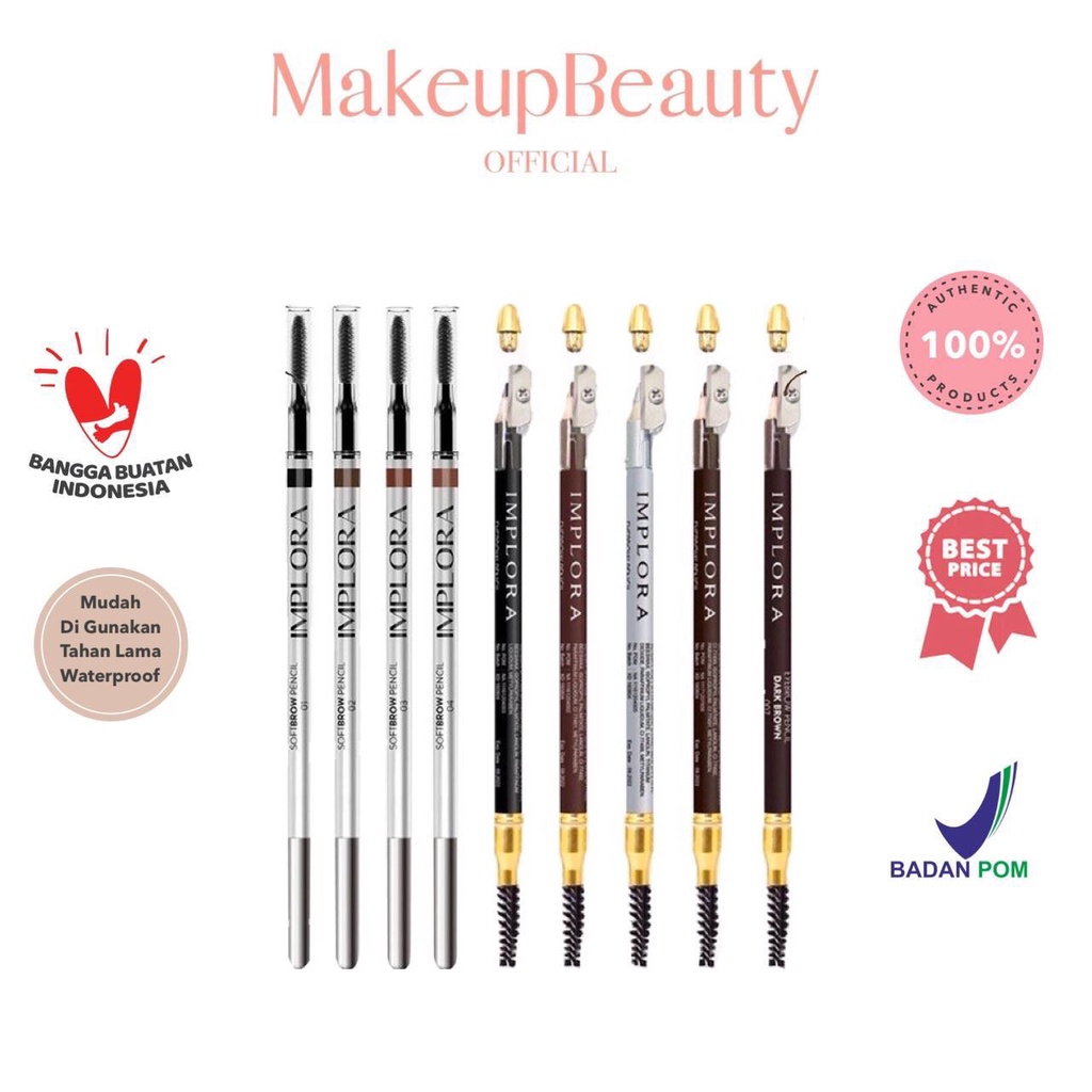 Jual IMPLORA Eyebrow Pencil / Softbrow Pencil 2.5gr | Shopee Indonesia