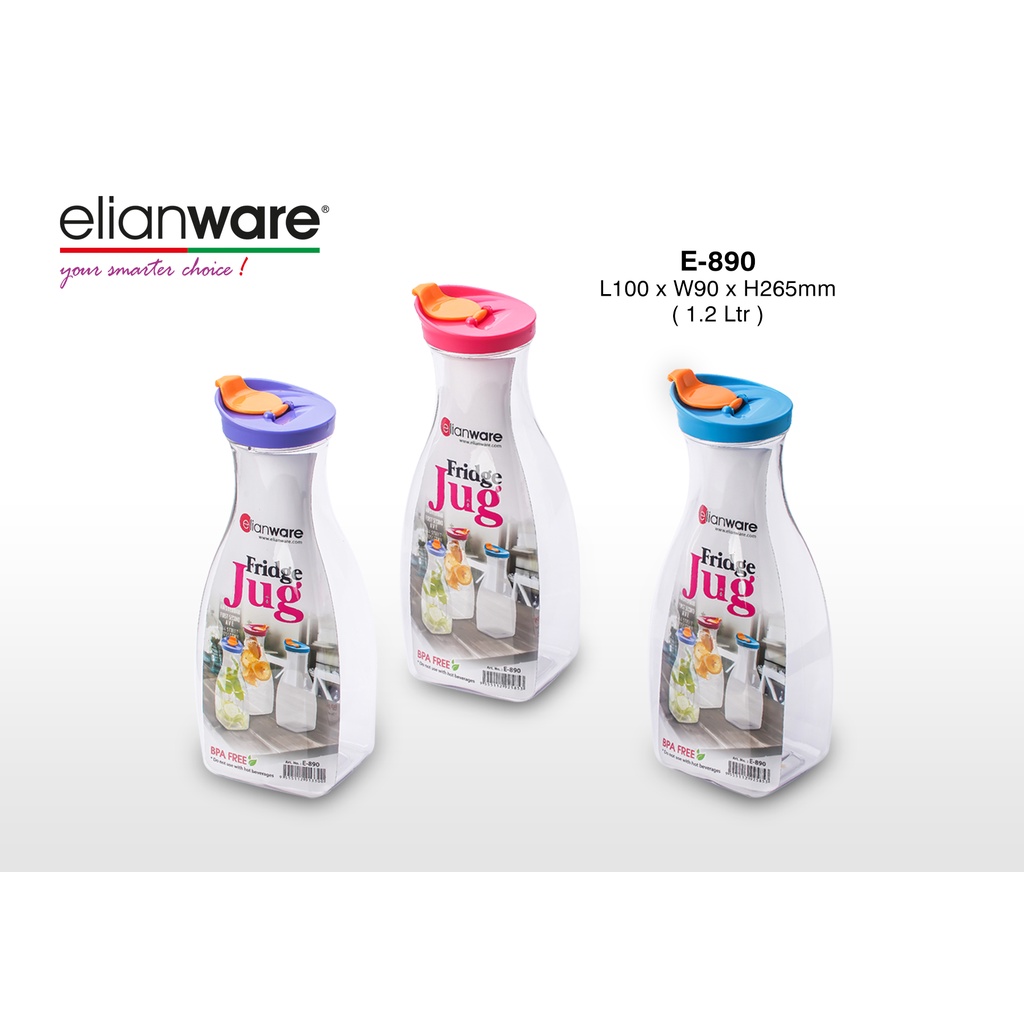 Jual Elianware Teko Air Kulkas Fridge Jug 1.2LTR , BPA FREE E-890 ...