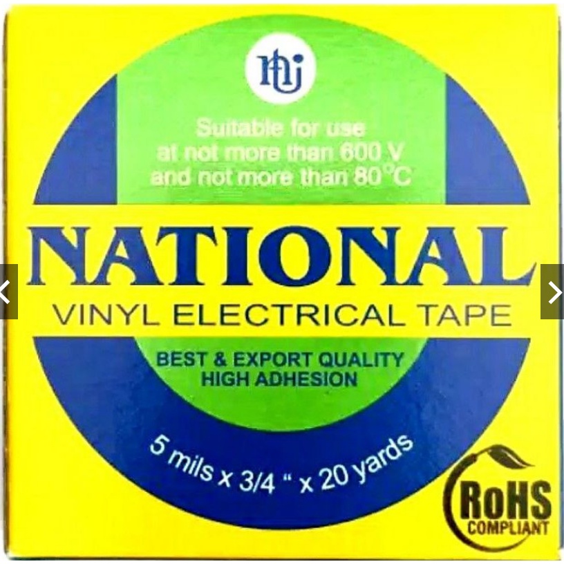 Jual NATIONAL Isolasi Listrik Pvc National Warna Hitam 3/4 " Inci 20 ...