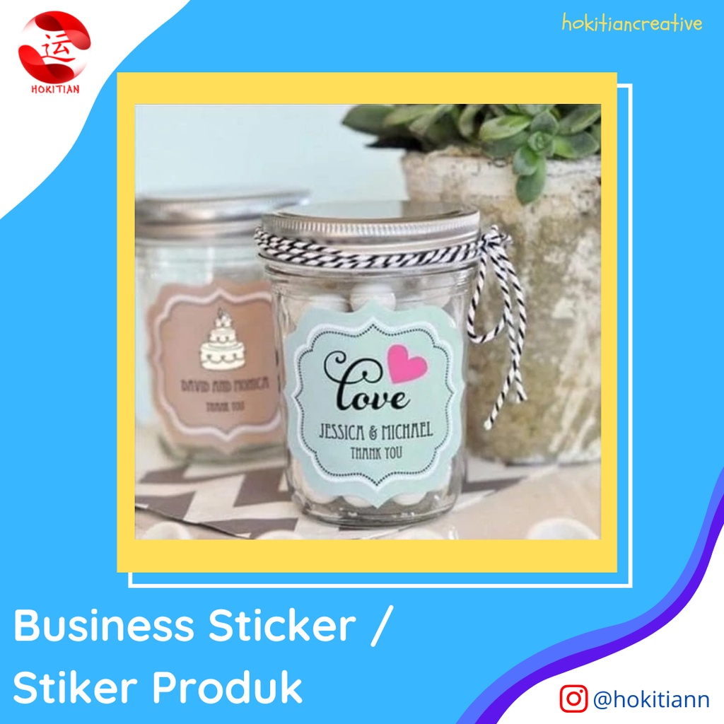 Jual Stiker Label Makanan Sticker Waterproof Sticker Kemasan Stiker ...