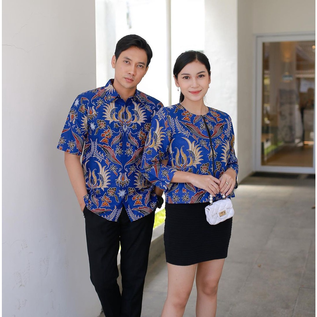Jual Benang Raja Batik Couple Pria Wanita Motif Mahkota Padi Ukuran ...