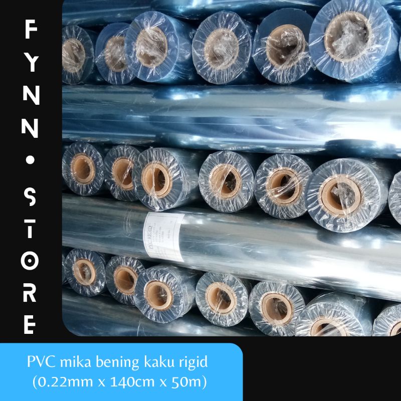 Jual PVC Mika kaku bening rigid tebal 0.22 mm x 140 cm x 50 m | Shopee Indonesia