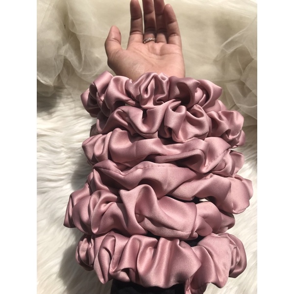 Jual BANDO SATIN bandana korea aksesoris rambut bando scrunchie kerut ...