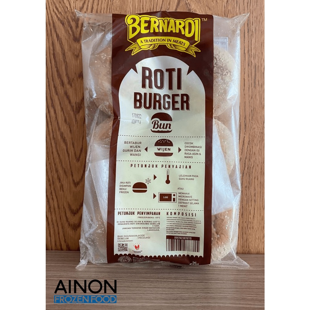 Jual BURGEN BUN WIJEN BERNARDI 300GR ISI 6 ROTI BURGER PREMIUM | Shopee ...