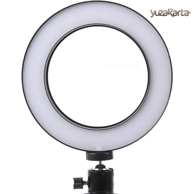 Jual Lampu Lightning Terang Ring Light LED Kamera 8W 6 Inch + Mini ...