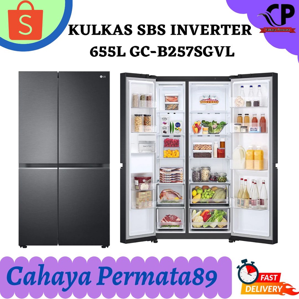 Jual LG GC-B257SGVL KULKAS SIDE BY SIDE INVERTER 655L GCB257SGVL GC ...