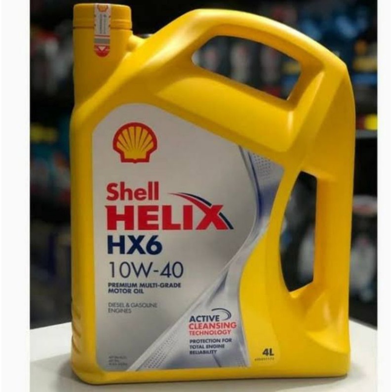 Jual Oli Shell Helix HX6 Diesel Gasoline 10W-40 4L Original | Shopee ...