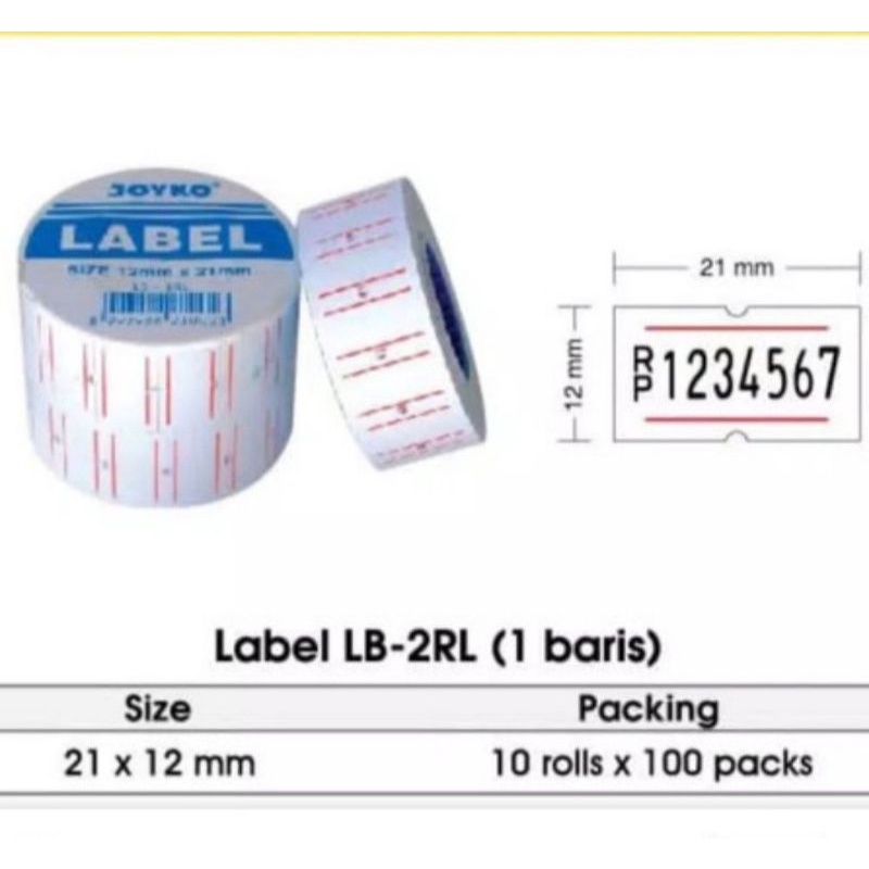 Jual Kertas Label Roll 1 Line Joyco / Label Harga | Shopee Indonesia