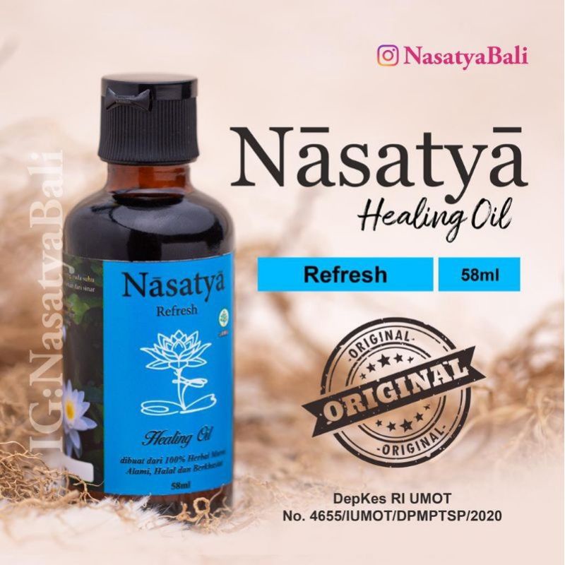 Jual Nasatya Refresh Herbal Healing Oil, 58ml / 23ml / Roll On | Shopee ...