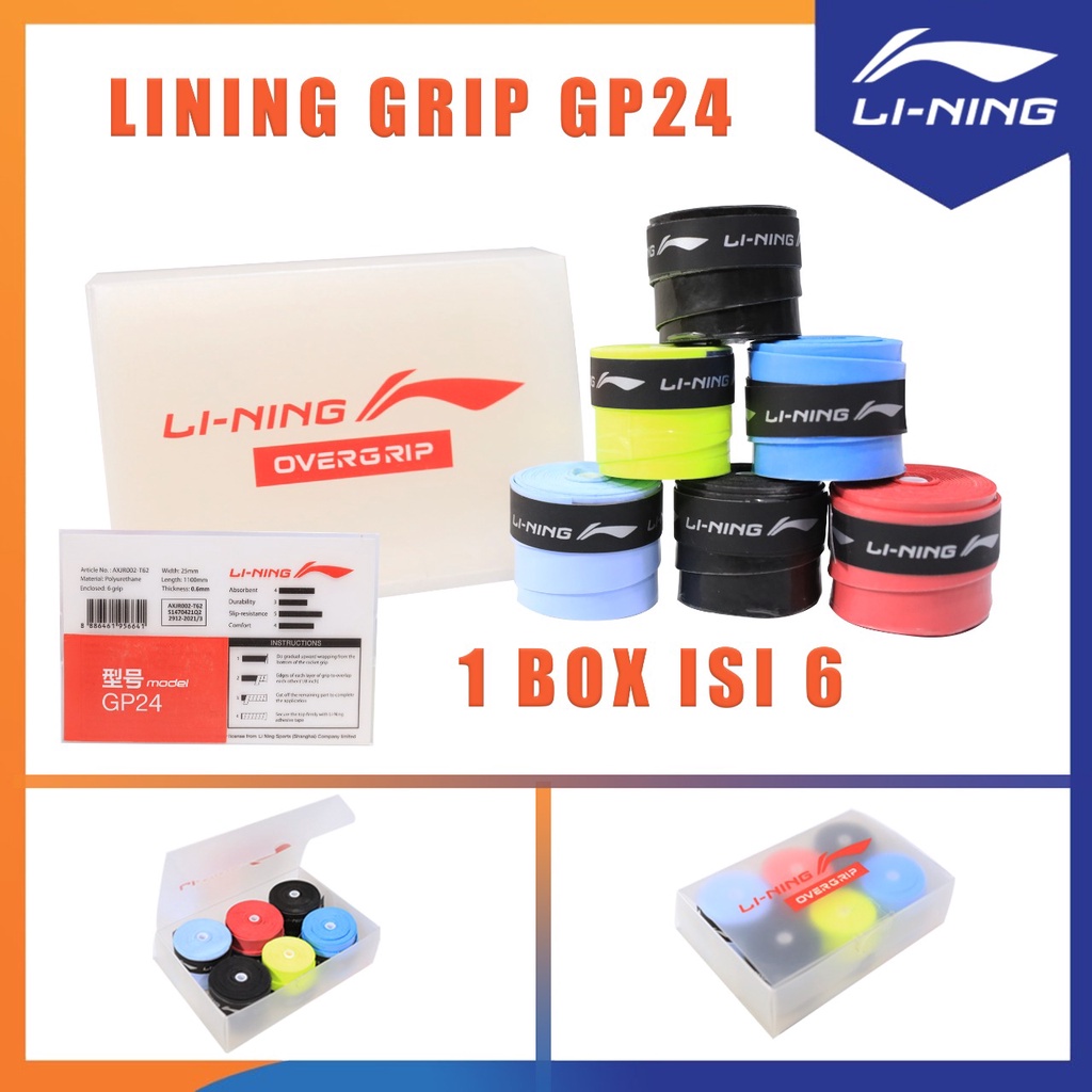Jual LINING GRIP GP 24 GRIP BADMINTON ORIGINAL | Shopee Indonesia