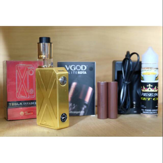 Jual Paket siap ngebul mod tesla invader 3 240w + RDTA vgod + LG ...
