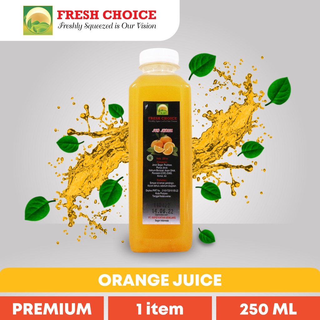 Jual Fresh Choice Jus Buah Jus Jeruk Orange Juice 250 ML | Shopee Indonesia
