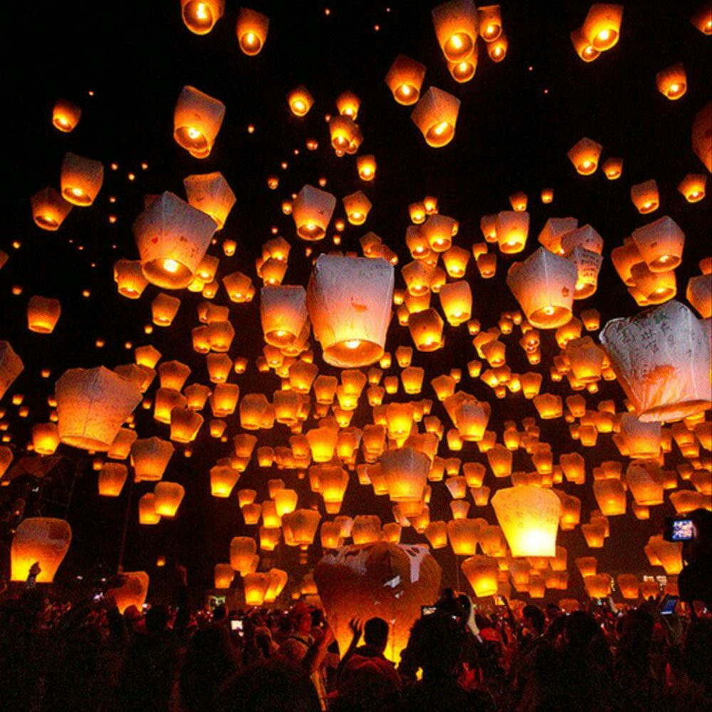 Jual Lampion Terbang Sky Lantern Lentera New Year Tahun Baru Ultah ...