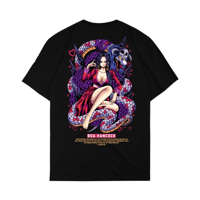 Jual Nikmati New Boa Hancock Kaos One Piece Ratu Bajak Laut Street Culture T Shirt Sale