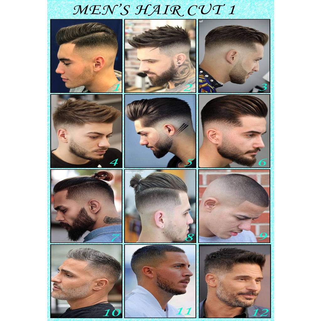 Jual 2 LEMBAR Poster pangkas rambut / Model rambut pria korea / model ...