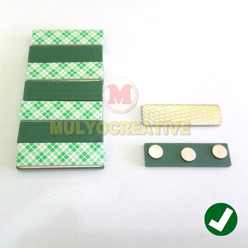 Jual Green Magnetic Nametag Mata 3 Magnet Name Tag Papan Nama Dada ...