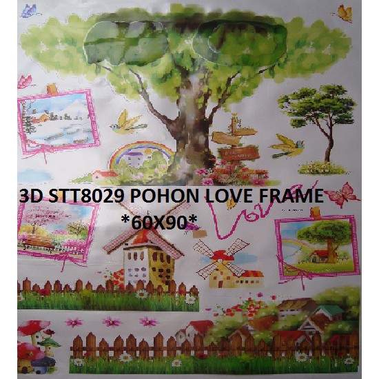 Jual Wallsticker Frame Pohon 3D Timbul Stiker Dinding Wallpaper Hiasan ...