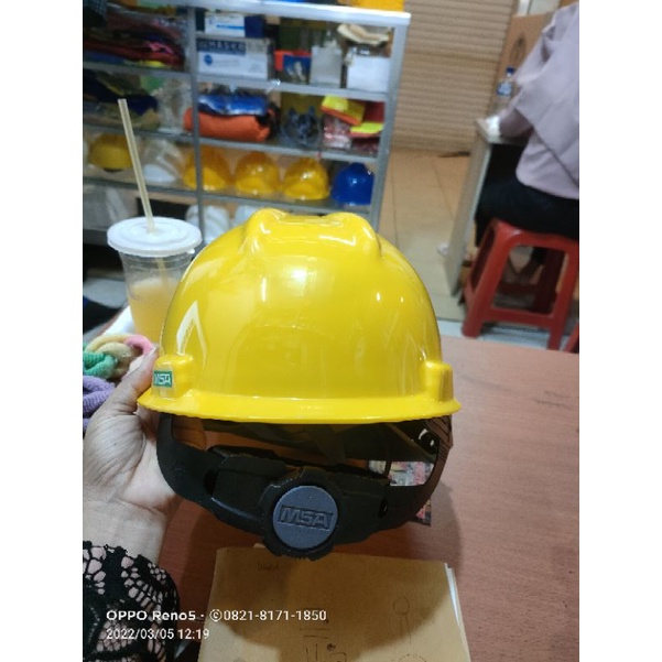 Jual Helm safety MSA ORI V-gard fastrack warna kuning | Shopee Indonesia