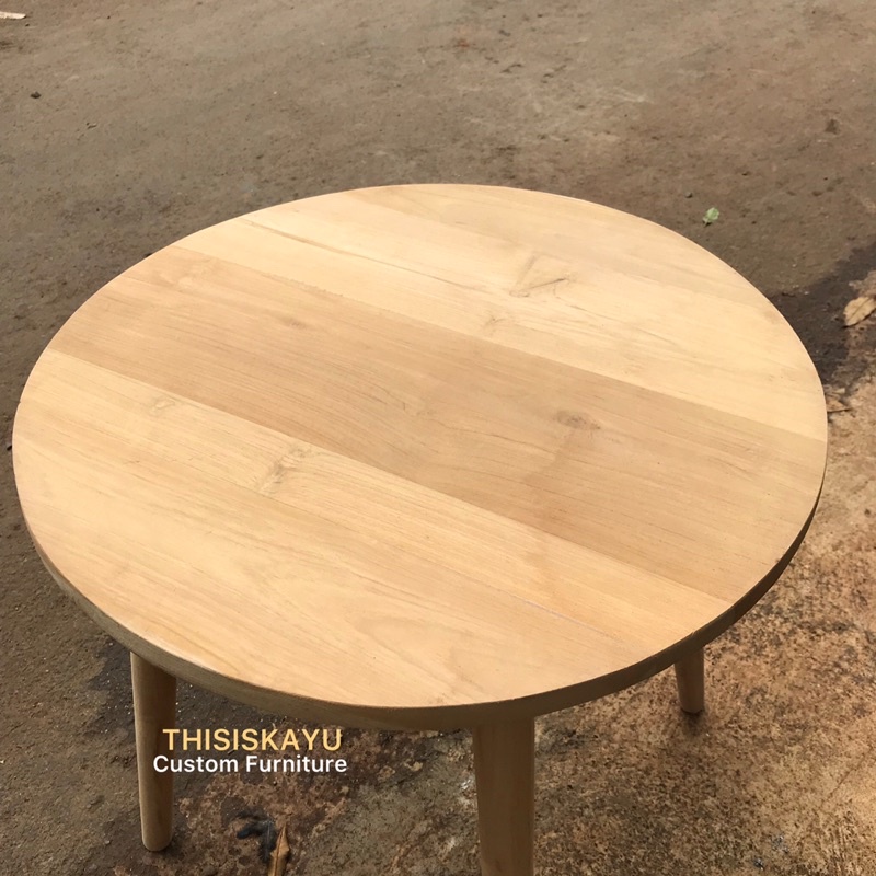 Jual MEJA LINGKAR KAYU JATI | MEJA TERAS LINGKAR KAYU JATI SOLID | MEJA ...