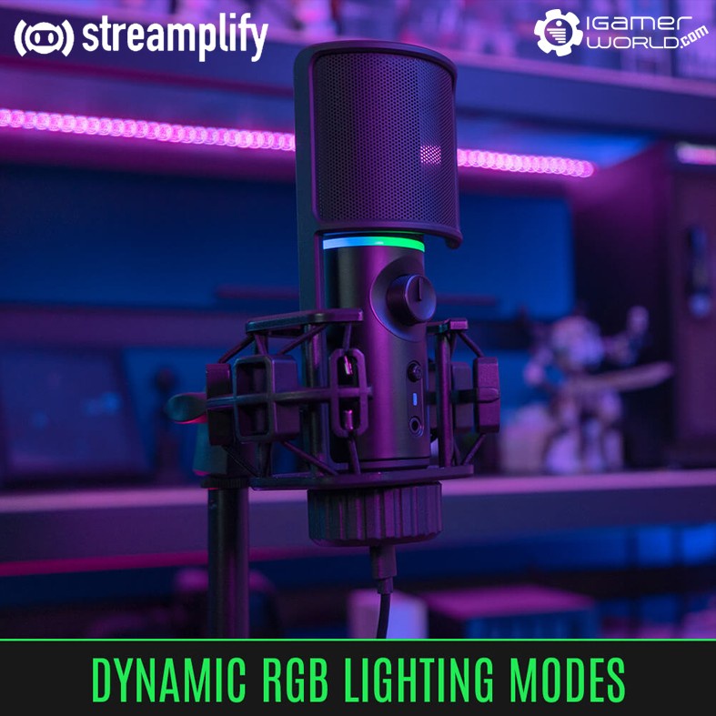 Jual Streamplify MIC TRIPOD RGB USB Microphone With Tripod & Pop Filter ...