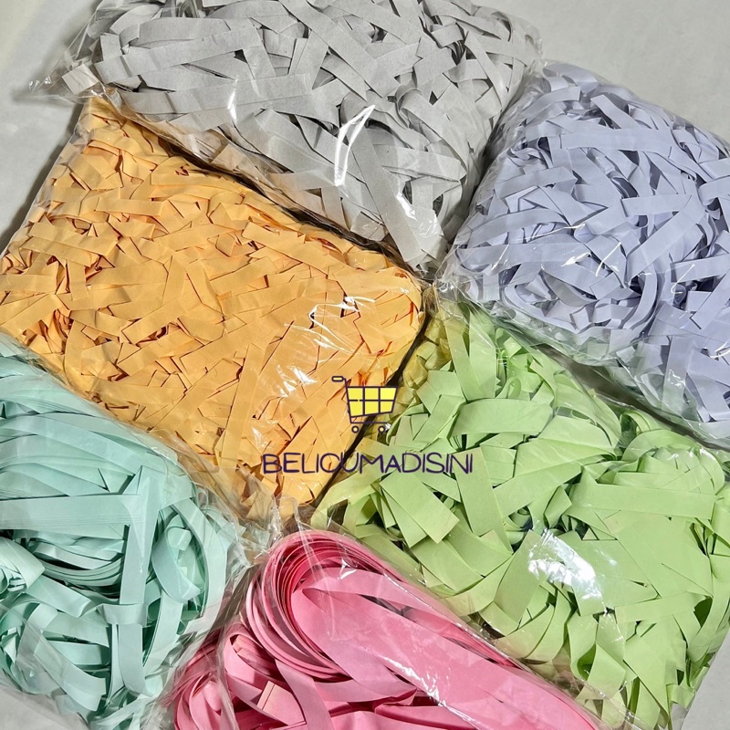 Jual SHREDDED PAPER / KERTAS CACAH SERUT KAWUL / ISI GIFT BOX FILLER ...