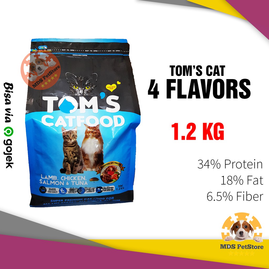 Jual Tom's Cat All Life Stages 1.2 Kg | makanan kucing toms lamb ...